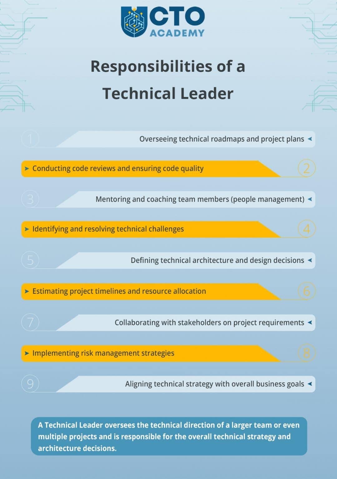 Responsibilities, Strategies and Necessary Skills of an Effective Technical Leader - CTO Academy
